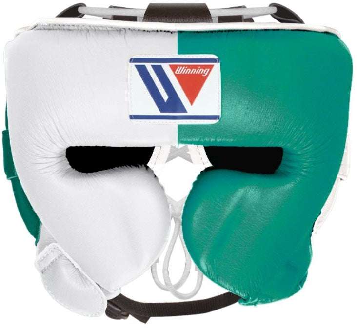 Winning Cheek Protector Headgear - White · Green – WJapan Boxing