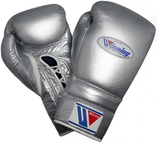 Winning Lace-up Boxing Gloves - Silver – WJapan Boxing
