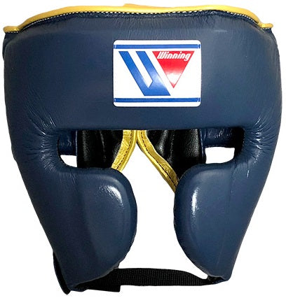 Winning Cheek Protector Headgear - Navy · Gold – WJapan Boxing