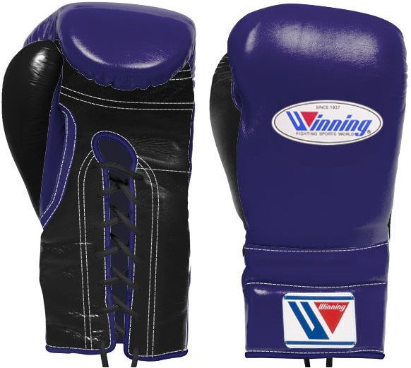 Winning Lace-up Boxing Gloves - Purple · Black – WJapan Boxing