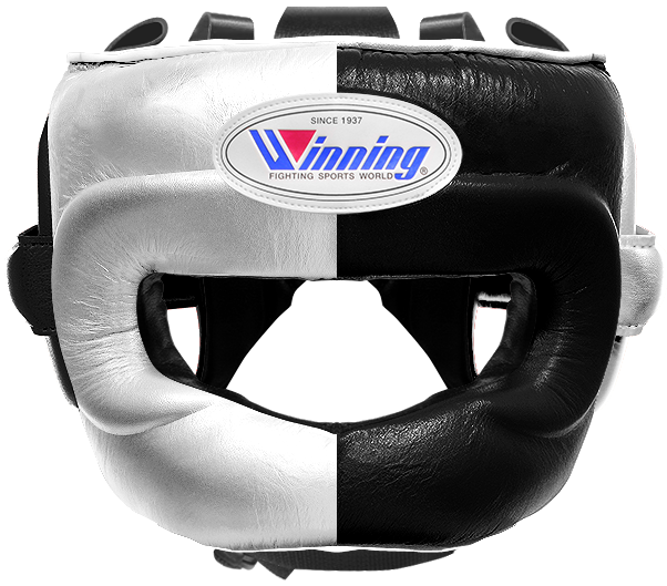 Winning Full Face Headgear - Silver · Black – WJapan Boxing