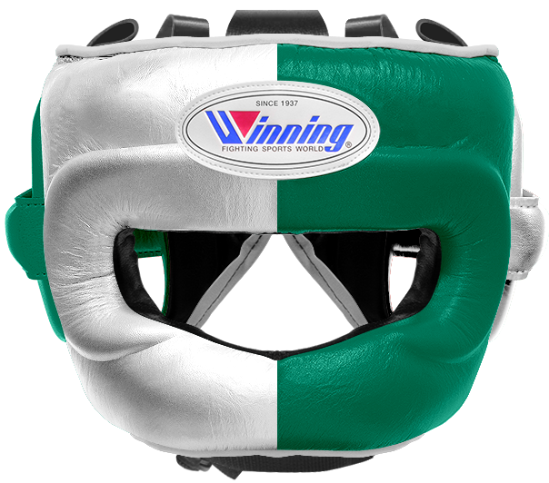 Winning Full Face Headgear - Silver · Green – WJapan Boxing
