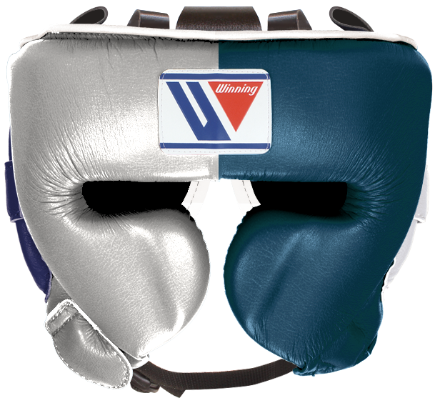 Winning Cheek Protector Headgear - Silver · Navy – WJapan Boxing