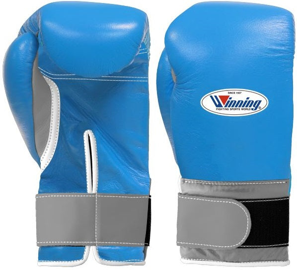 Winning Velcro Boxing Gloves - Sky Blue · Gray – WJapan Boxing