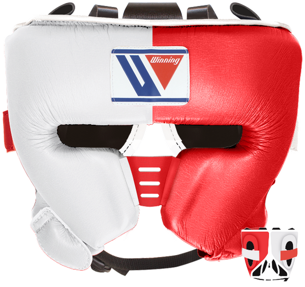 Winning Special Cheek Protector Headgear - White · Red – WJapan Boxing