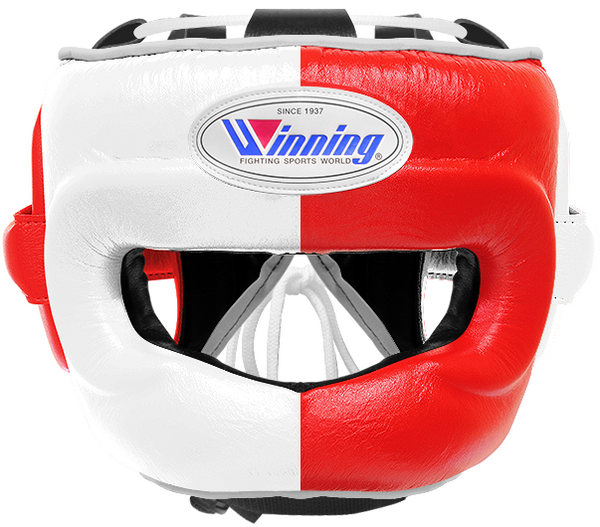 Winning Full Face Headgear - White · Red – WJapan Boxing